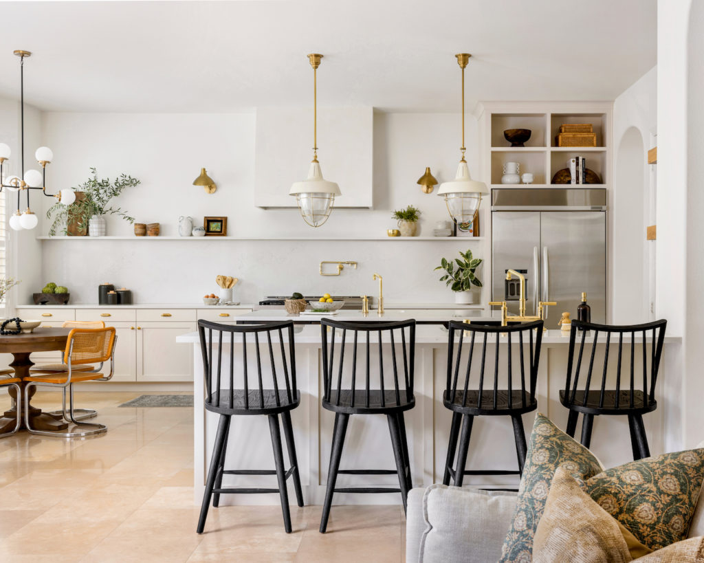 Open Shelving and Ten Foot Ceilings Create a Cozy Yet Spacious Kitchen ...