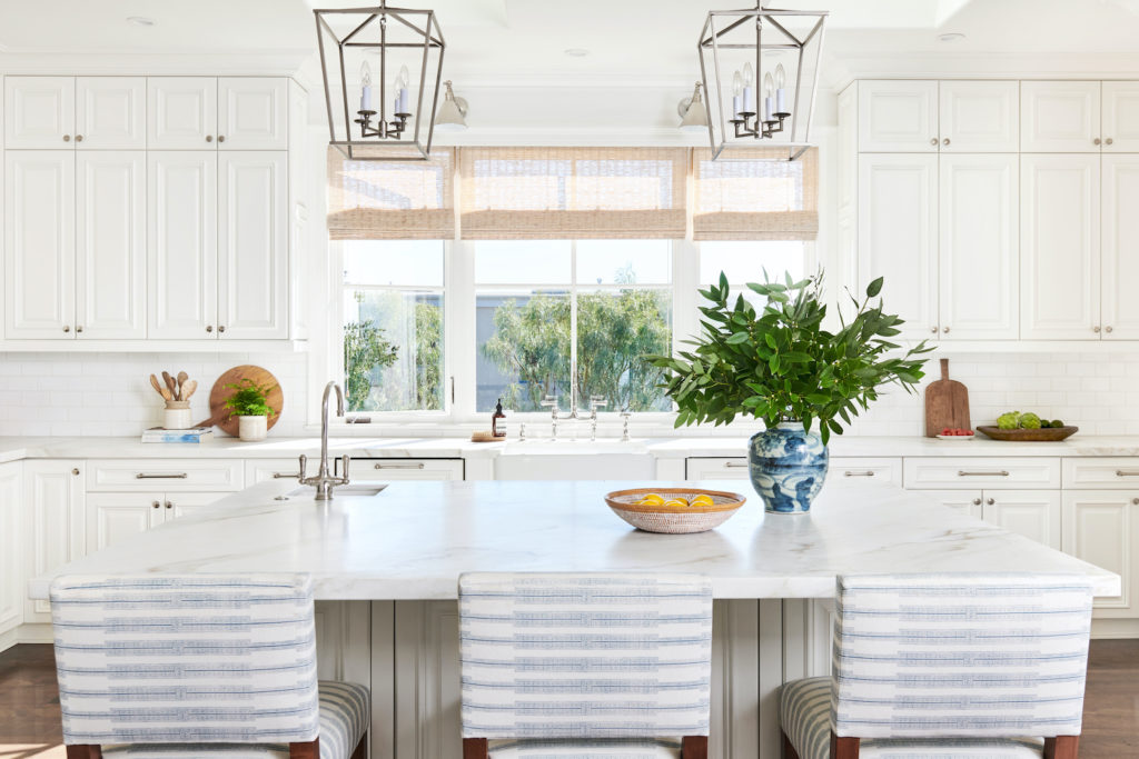 A Classic White Kitchen Graces This Timeless Manhattan Beach Home · Haven