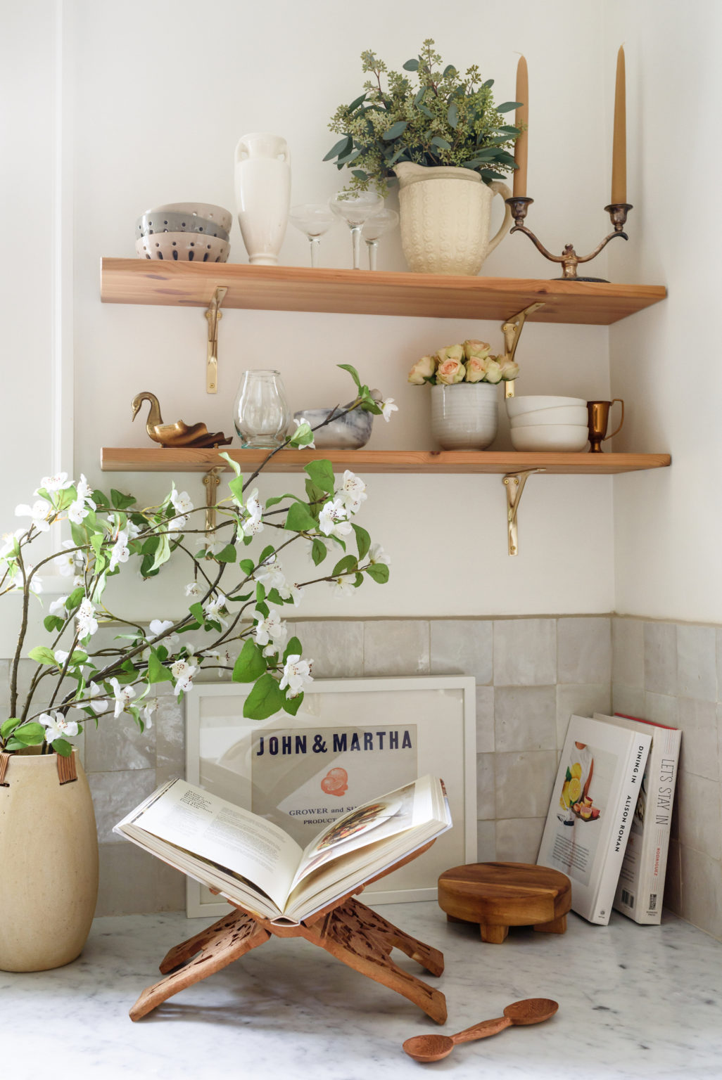 Sandy Cabinets and Brass Knobs Lend Classic Touches to This Craftsman ...