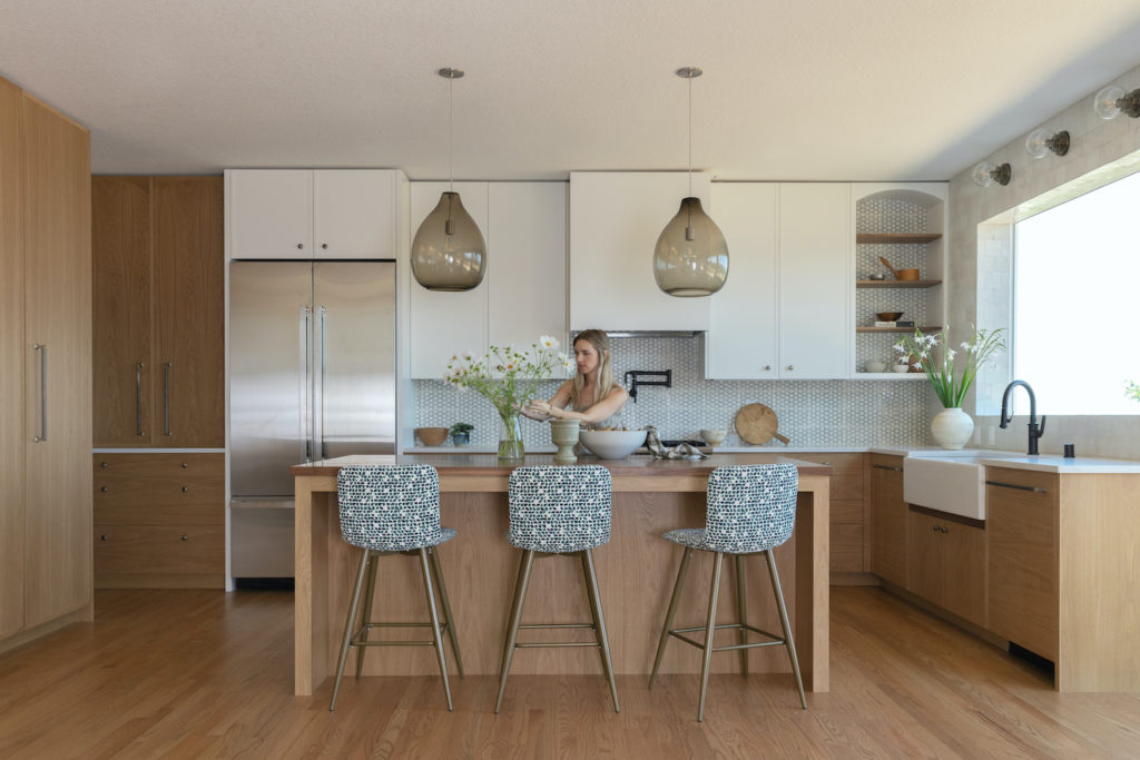 Mixed Wood Tones Add Character to This Modern Home · Haven