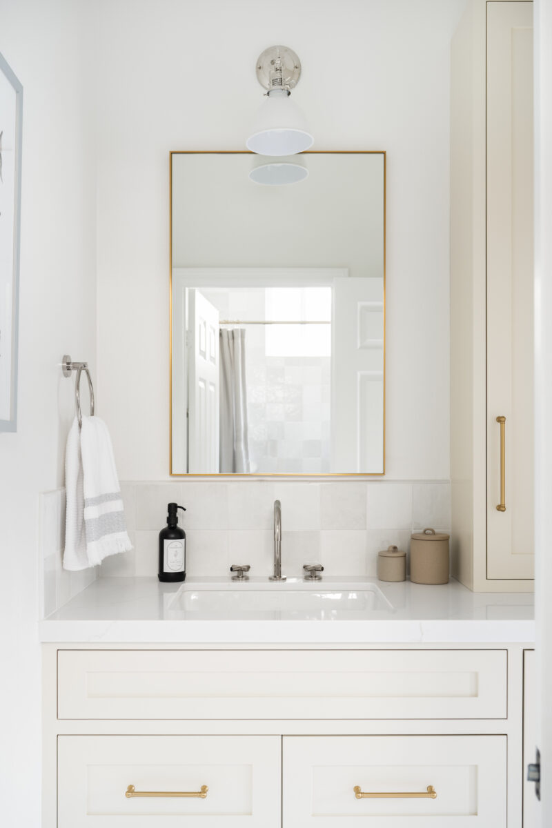 Muted Cut Stone Layers on Subtle Texture in a Neutral Transitional Home ...